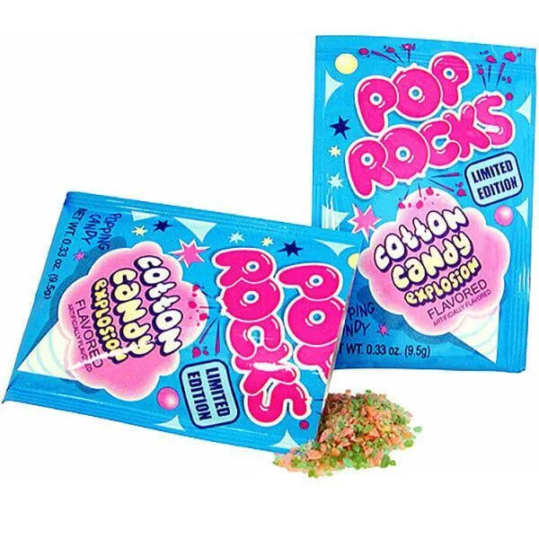 Pop Rocks Candy Packs - Cotton Candy: 24-Piece Box – Candy Warehouse