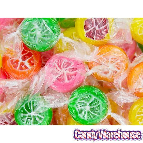 Primrose Sour Citrus Slices Cut Rock Candy: 5LB Bag | Candy Warehouse