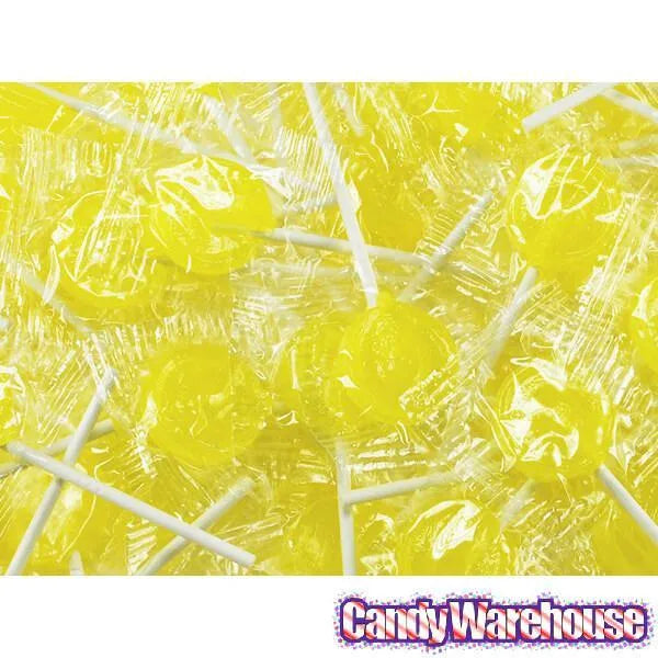 Primrose Yellow Lemon Lollipops: 5LB Bag – Candy Warehouse