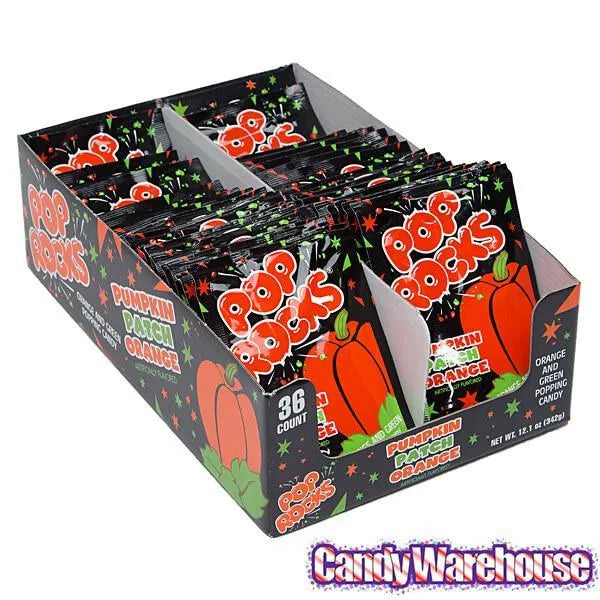 Pumpkin Patch Pop Rocks Candy Packs: 36-Piece Box | Candy Warehouse