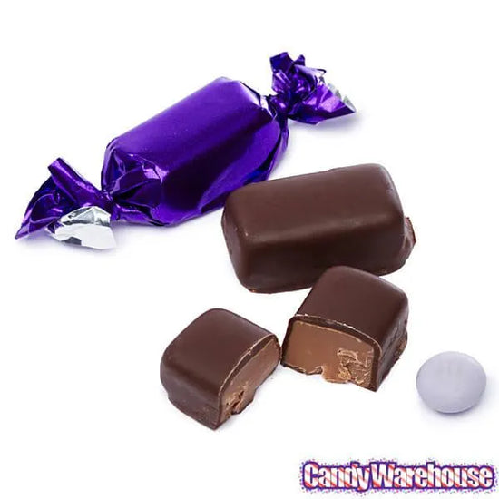 Purple Wrapped Cherry Dark Chocolate Meltaways: 1LB Bag | Candy Warehouse