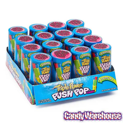 Push Pops Triple Power Candy: 16-Piece Box – Candy Warehouse
