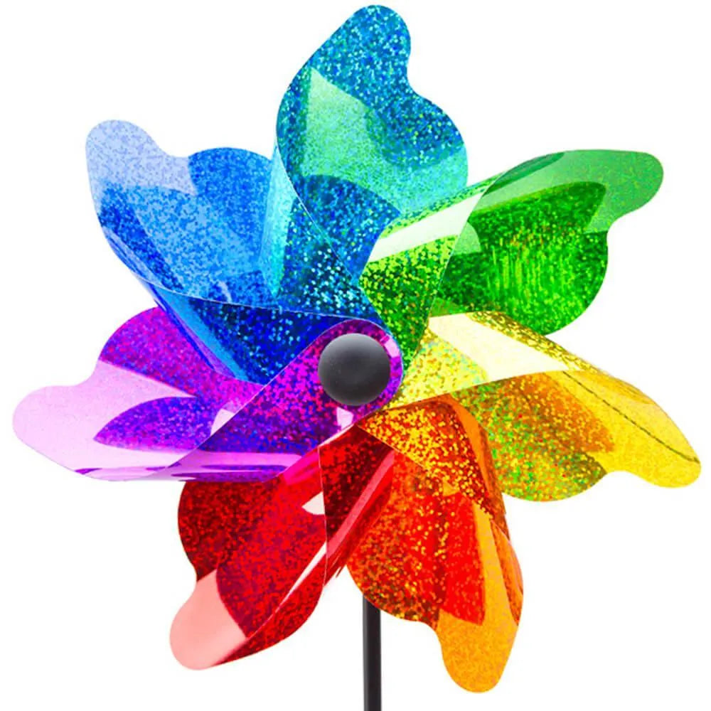 Rainbow Sparkle Pinwheel Spinners - 8 Inch: 8-Piece Box | Candy Warehouse