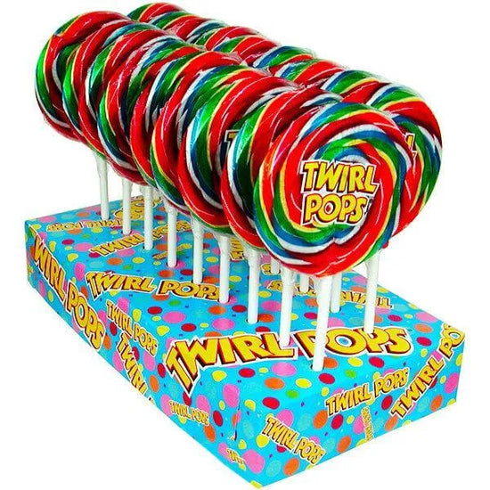 Rainbow Twirl Pops: 18-Piece Display | Candy Warehouse