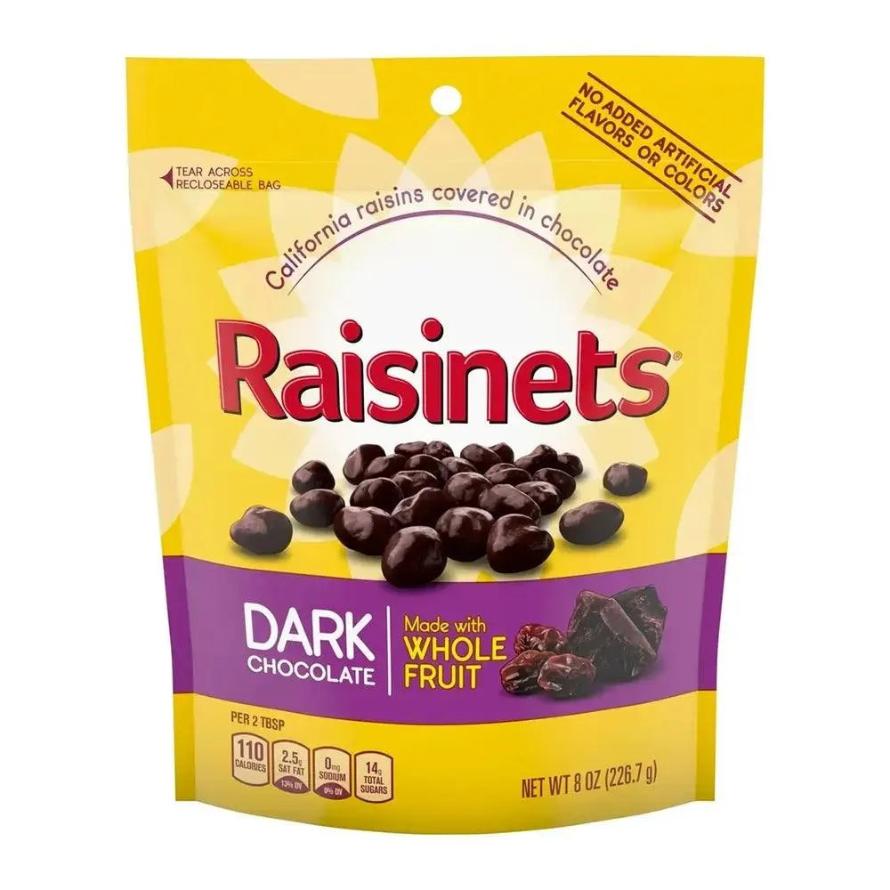 Raisinets Dark Chocolate Raisins Candy: 8-Ounce Bag | Candy Warehouse