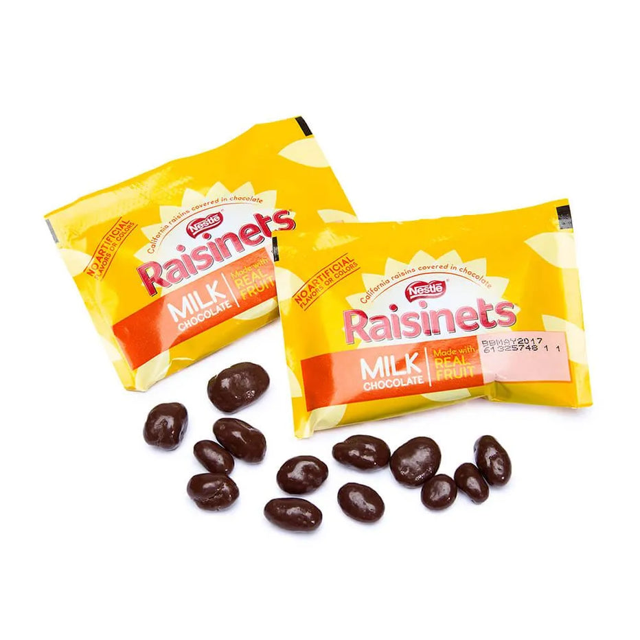Raisinets Milk Chocolate Raisins Candy Fun Size Packs: 15-Piece Bag ...