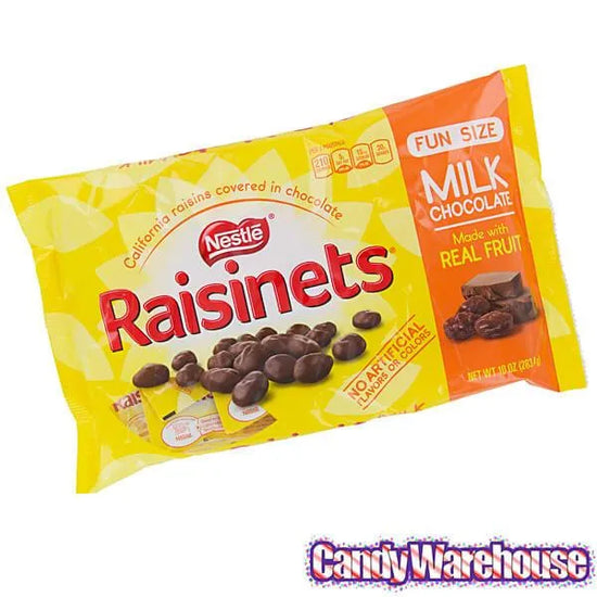 Raisinets Milk Chocolate Raisins Candy Fun Size Packs: 15-Piece Bag ...