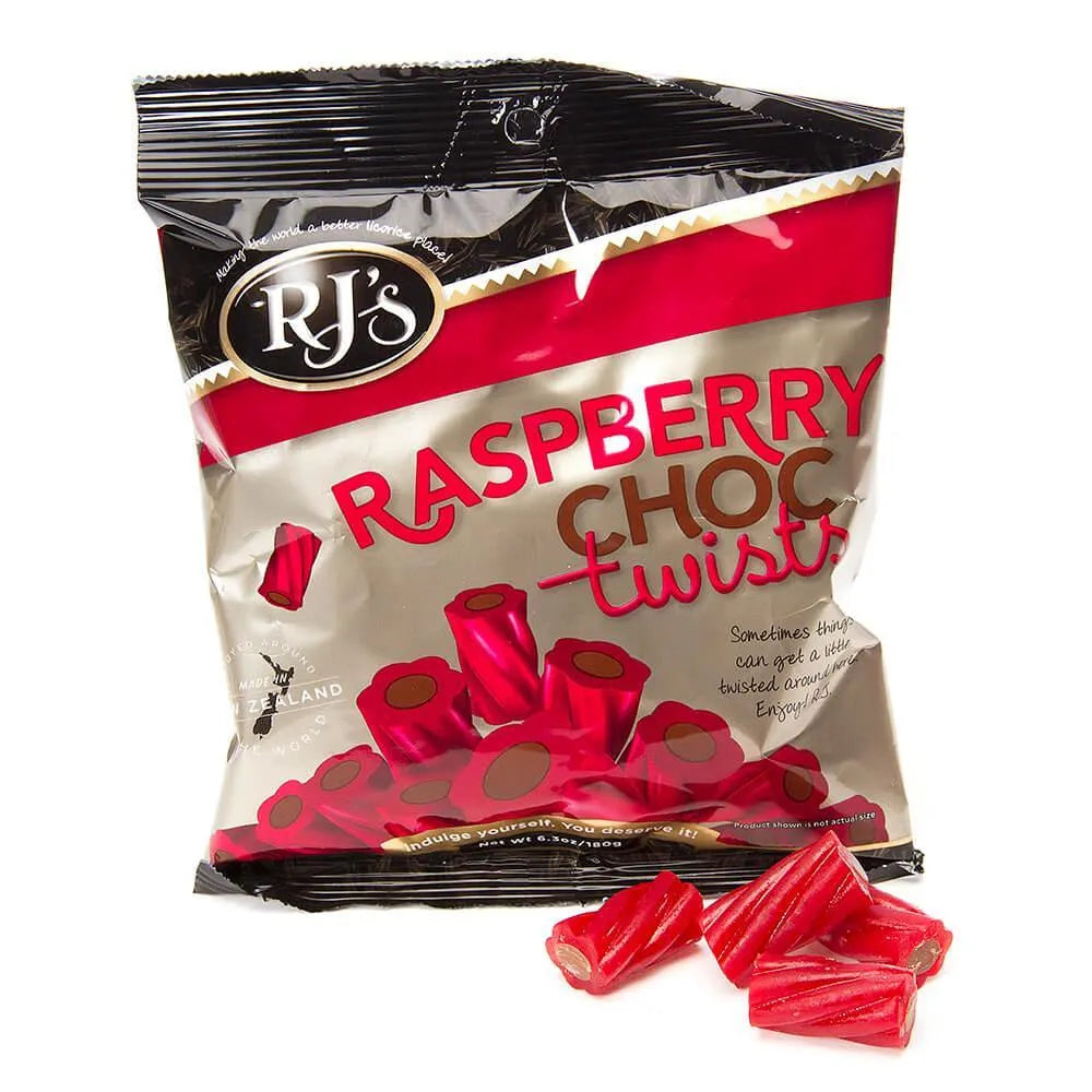 Raspberry Licorice Twists with Chocolate Centers: 6.3-Ounce Bag | Candy ...