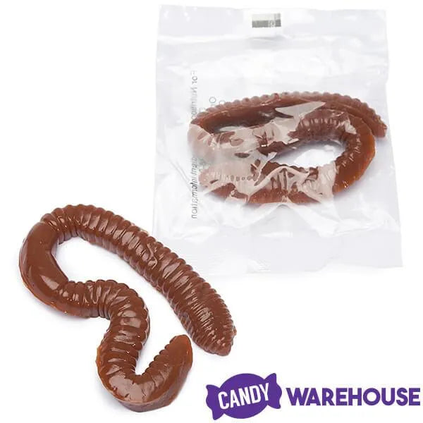 Realistic Gummy Earthworms Candy: 30-Piece Bag | Candy Warehouse