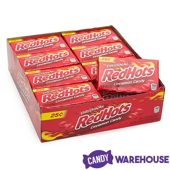 Red Hots Candy Mini Packs: 24-Piece Box | Candy Warehouse
