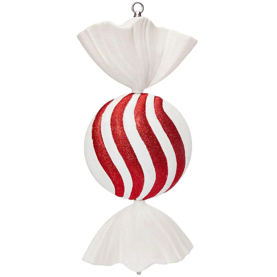 Red Peppermint Swirl Candy Ornament: 18 Inch – Candy Warehouse