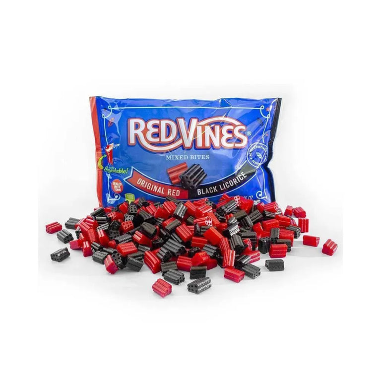Red Vines Original Red & Black Licorice Mixed Bites: 1LB Bag – Candy ...
