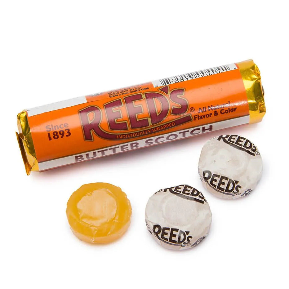 Reed's Hard Candy Rolls - Butterscotch: 24-Piece Box – Candy Warehouse