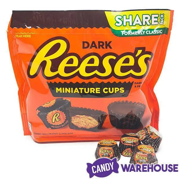 Reese's Dark Chocolate Peanut Butter Cups Miniatures: 10.2-Ounce Bag ...