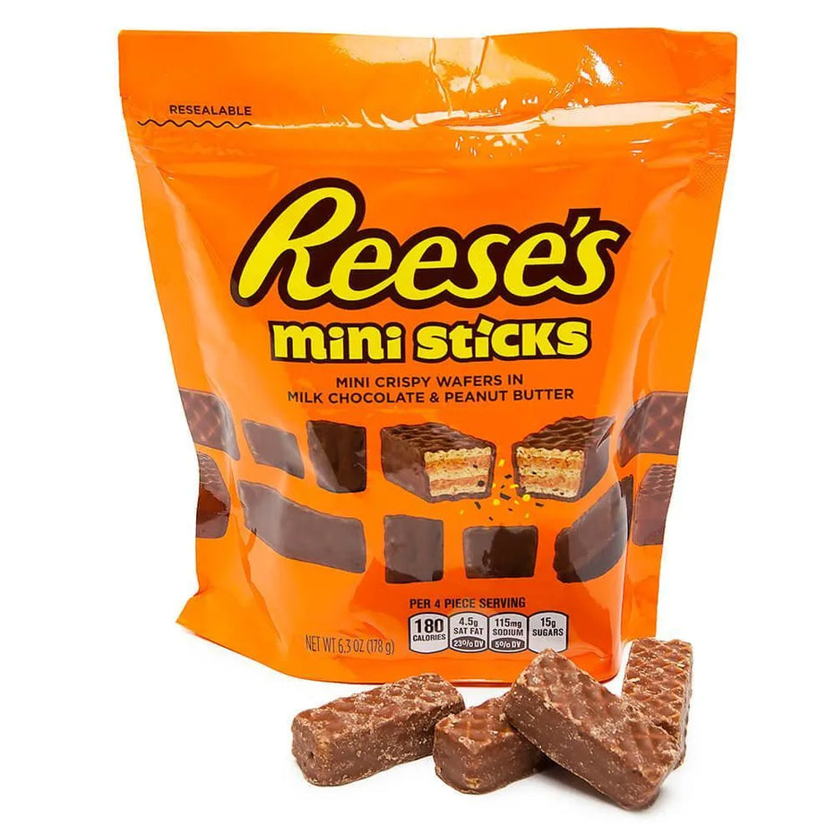 Reese's Mini Sticks Candy Bars: 6.3-Ounce Bag | Candy Warehouse