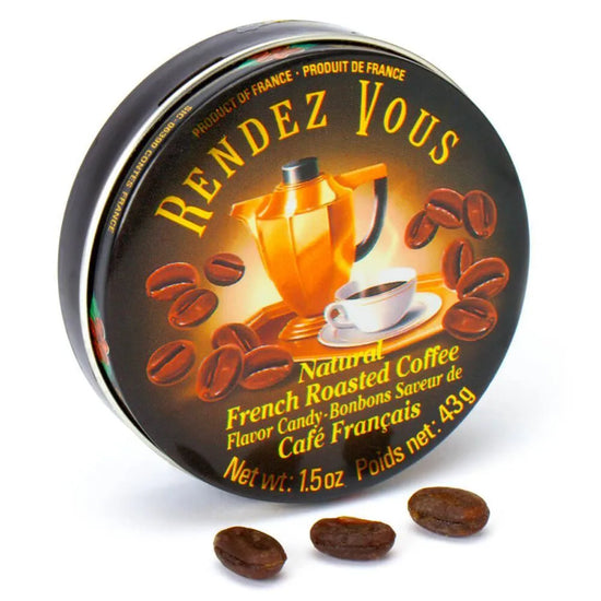 Rendez Vous Mini Bon Bons Tins - Coffee: 12-Piece Box | Candy Warehouse