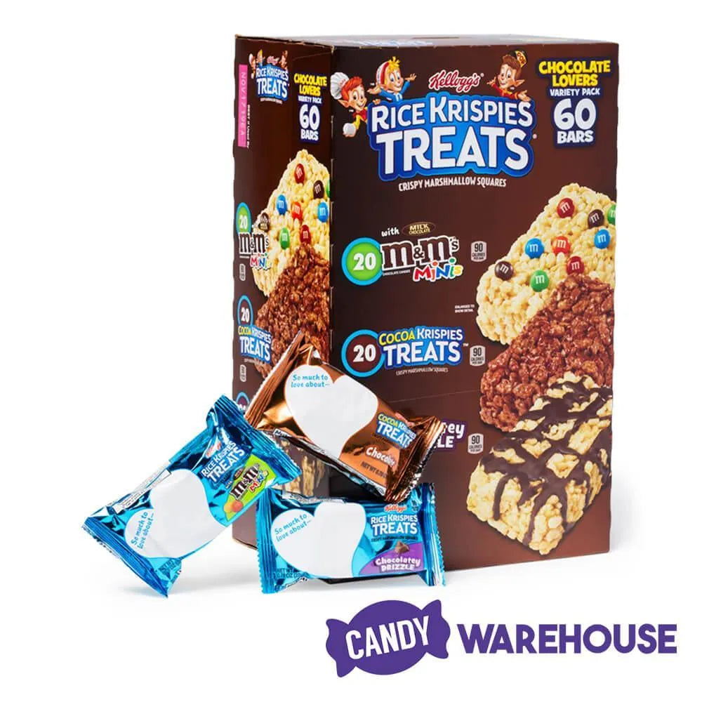 Rice Krispies Treats Chocolate Lover Variety Pack: 60-Piece Box | Candy ...