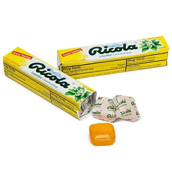 Ricola Lemon-Mint Candy Drops Packs: 18-Piece Box – Candy Warehouse
