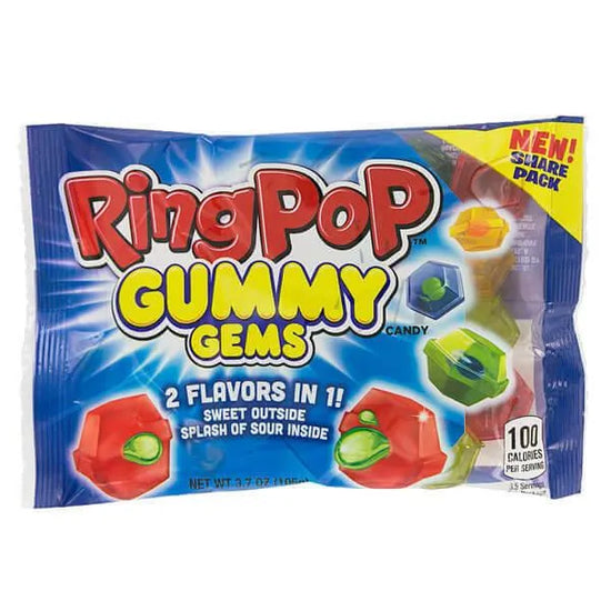 Ring Pop Gummy Gems Candy Packs: 16-Piece Box | Candy Warehouse