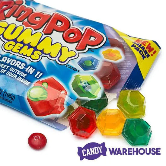 Ring Pop Gummy Gems Candy Packs: 16-Piece Box | Candy Warehouse