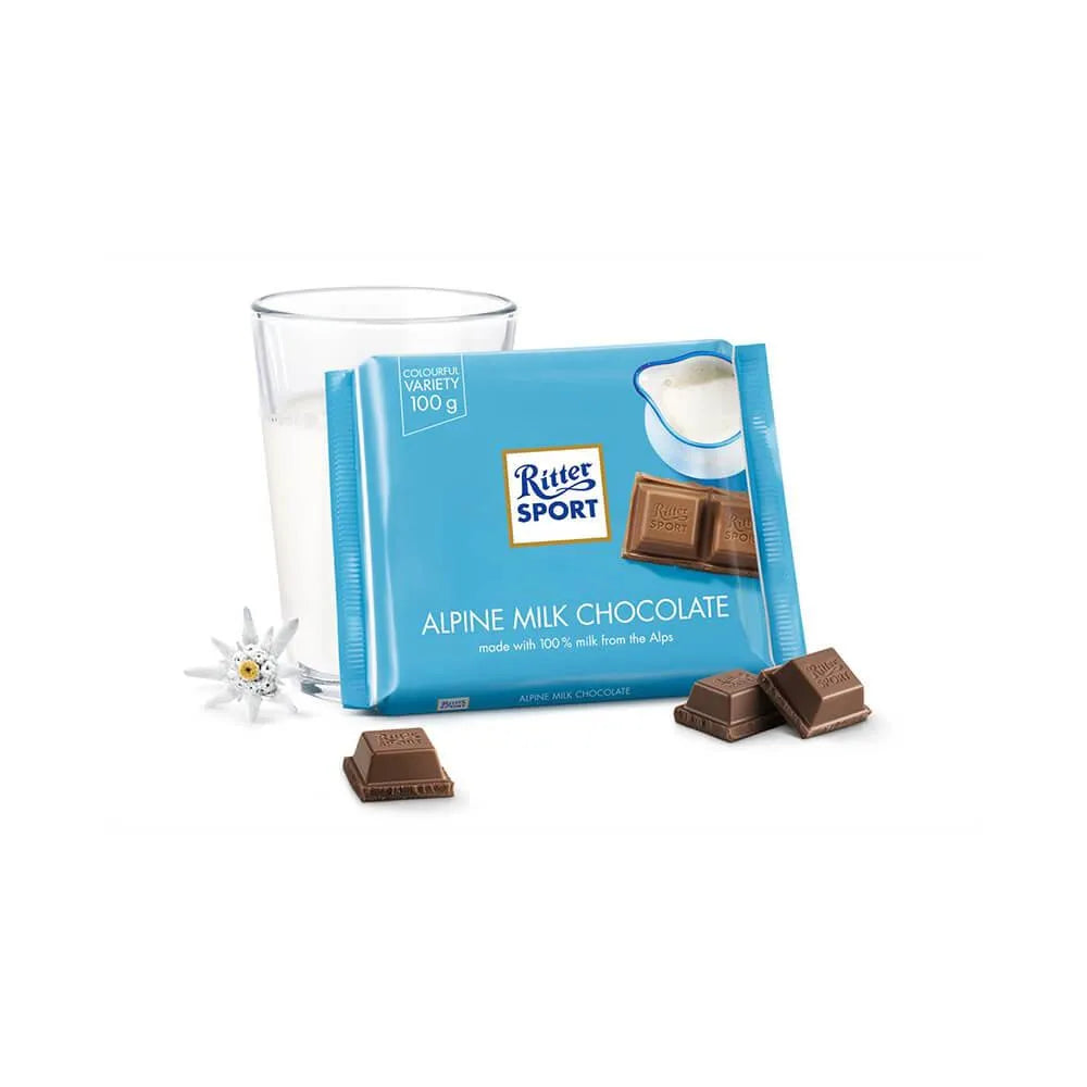 Ritter Sport Alpine Milk Chocolate Bars: 12-Piece Box – Candy Warehouse