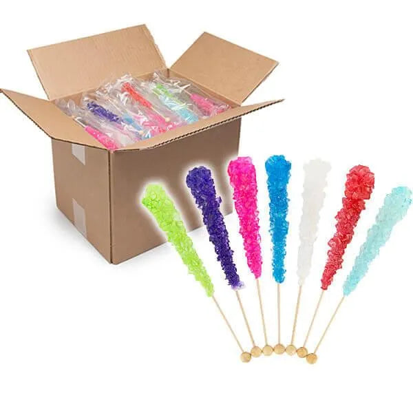 Rock Candy Crystal Sticks Assortment - Wrapped: 120-Piece Case – Candy ...