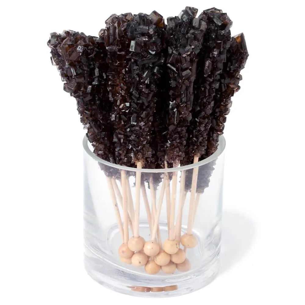 Rock Candy Crystal Sticks - Black: 120-Piece Case – Candy Warehouse
