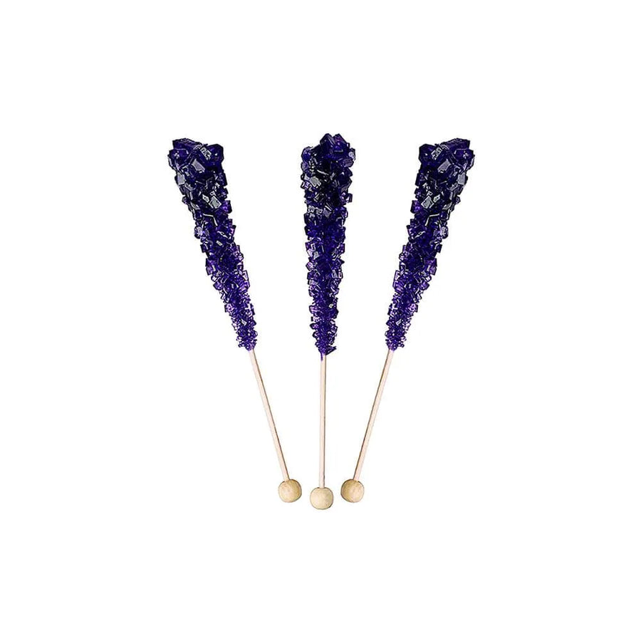 Rock Candy Crystal Sticks - Purple: 120-Piece Case | Candy Warehouse