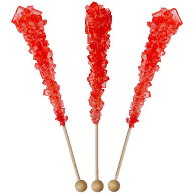 Rock Candy Crystal Sticks - Red: 120-Piece Case – Candy Warehouse