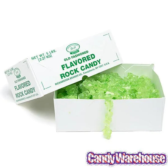 Rock Candy Strings - Light Green: 5LB Box | Candy Warehouse