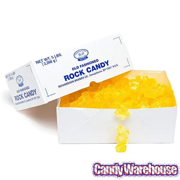 Rock Candy Strings - Yellow: 5LB Box | Candy Warehouse