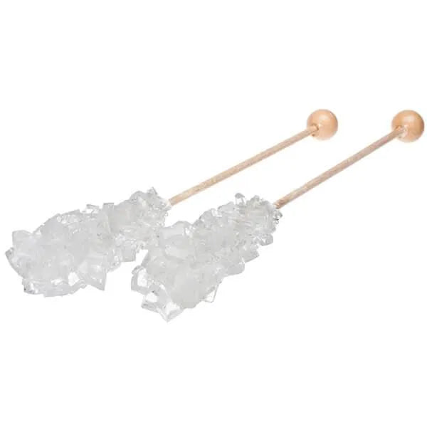 Rock Candy Swizzle Sticks - White - Wrapped: 72-Piece Box – Candy Warehouse