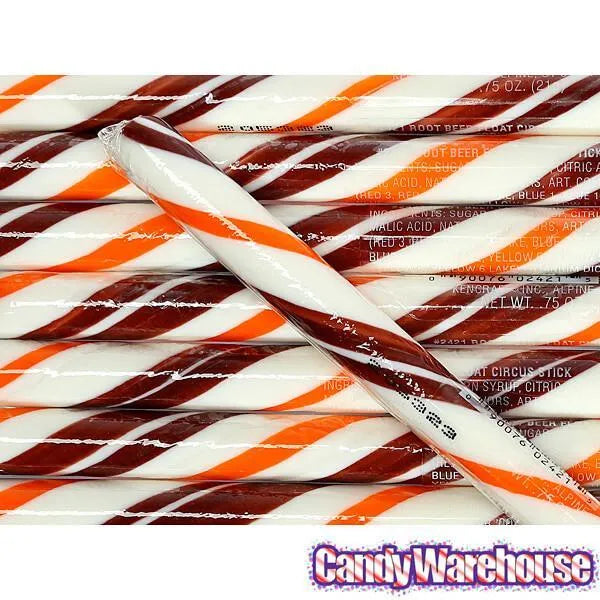 Root Beer Float Hard Candy Sticks: 100-Piece Box | Candy Warehouse