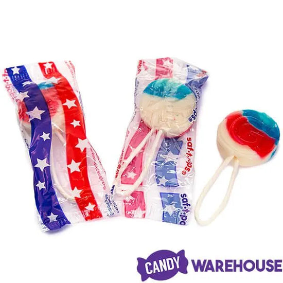 Saf-T-Pops Lollipops - Patriotic: 5LB Bag | Candy Warehouse