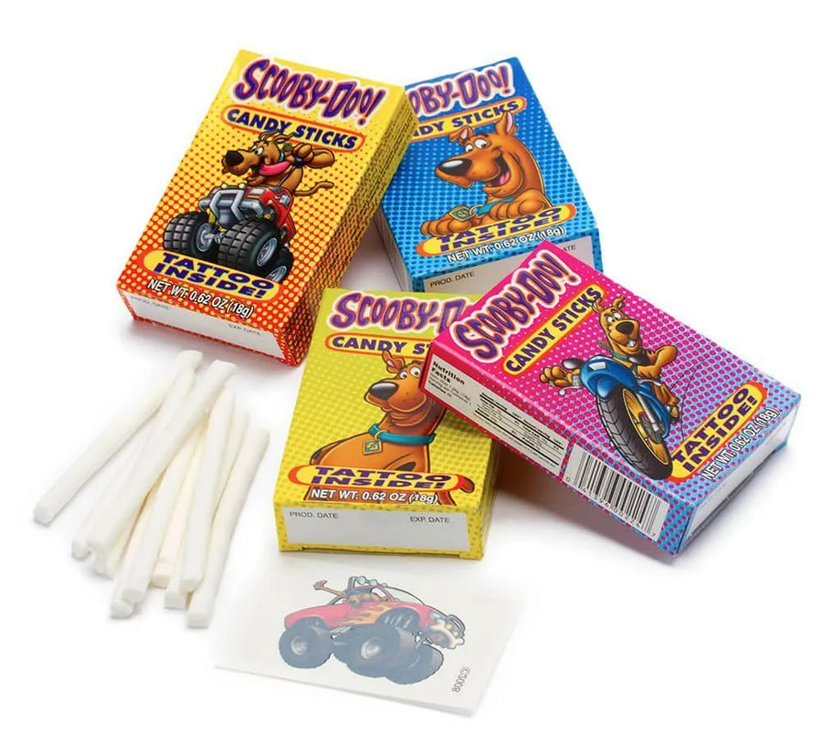 Scooby Doo Candy Sticks Packs: 30-Piece Box | Candy Warehouse