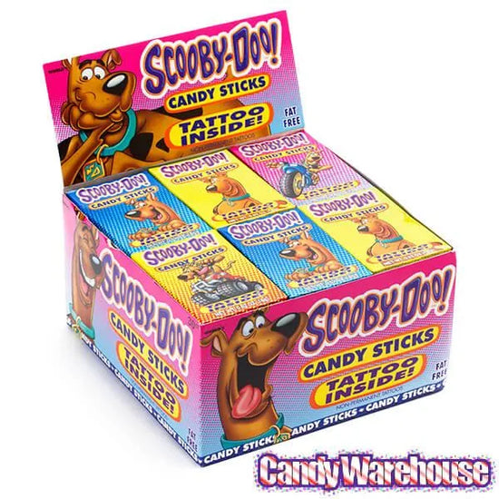 Scooby Doo Candy Sticks Packs: 30-Piece Box | Candy Warehouse