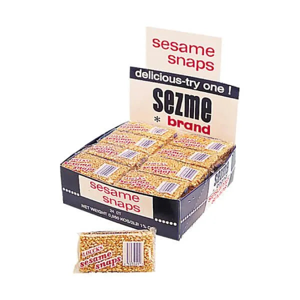 Sesame Snaps Treats 4-Packs: 24-Piece Box | Candy Warehouse