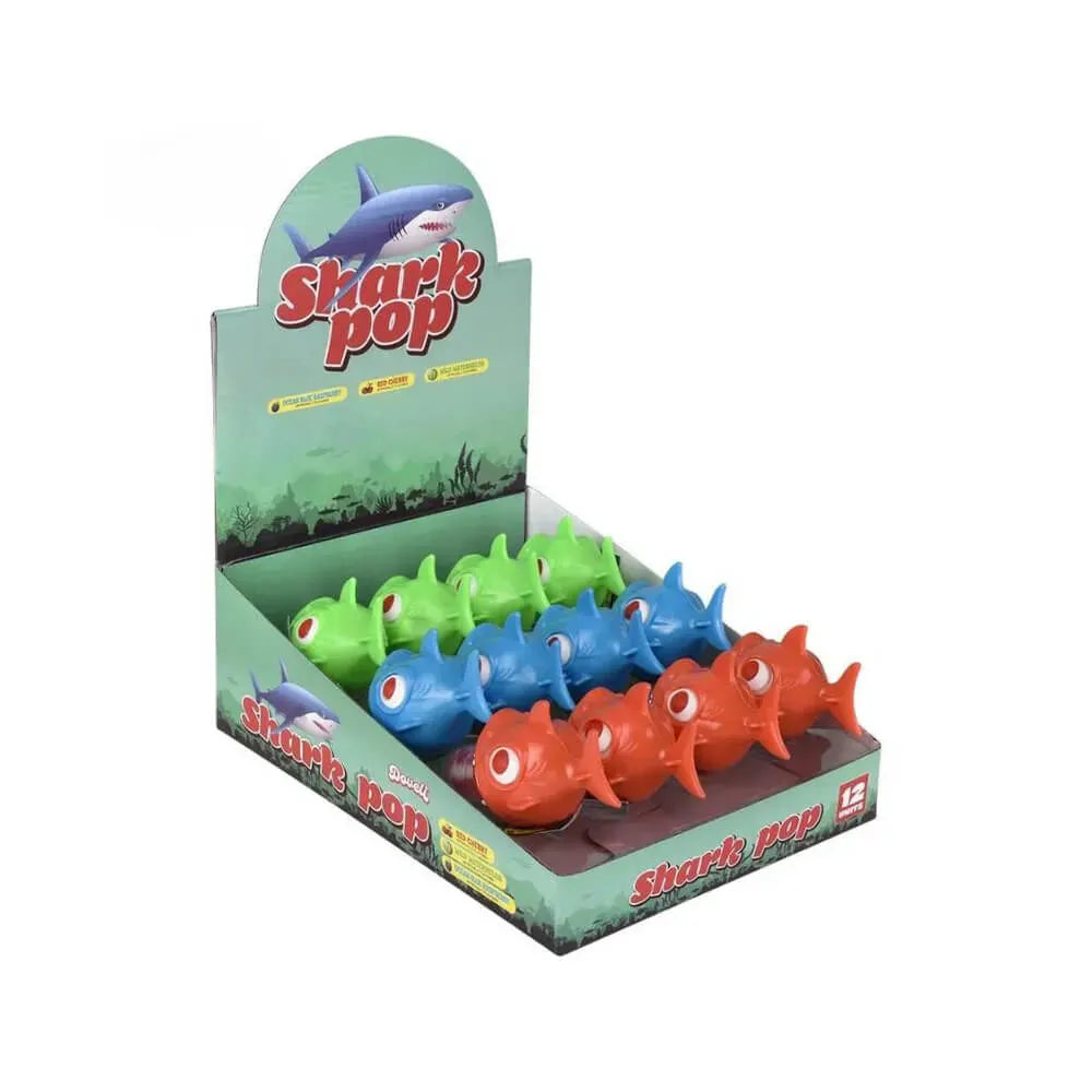 Shark Pop Lollipops: 12-Piece Box – Candy Warehouse