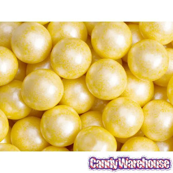 Shimmer Pearl Yellow 1-Inch Gumballs: 2LB Bag | Candy Warehouse