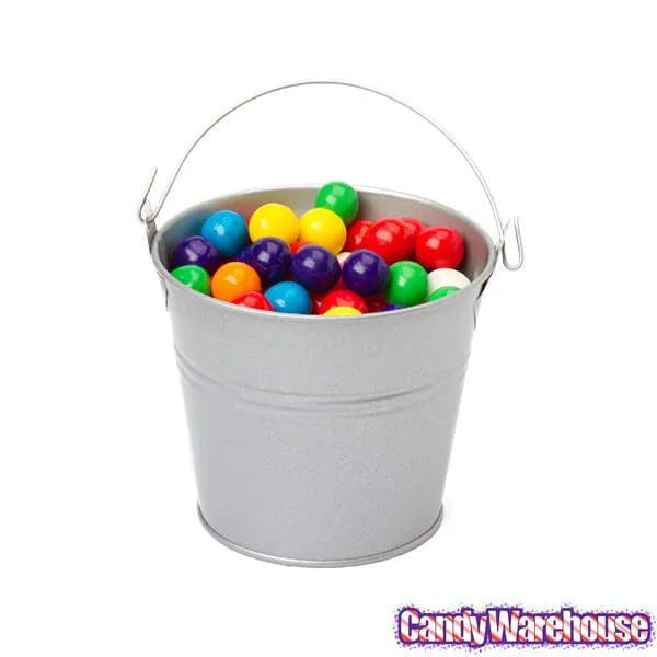 Silver Metal Pails with Handles: 12-Piece Set – Candy Warehouse