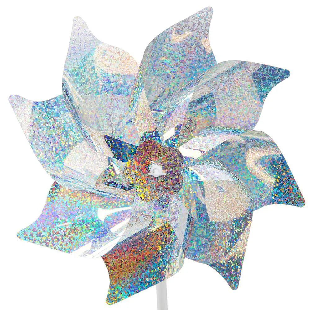 Silver Sparkle Pinwheel Spinners - 8 Inch: 8-Piece Box | Candy Warehouse