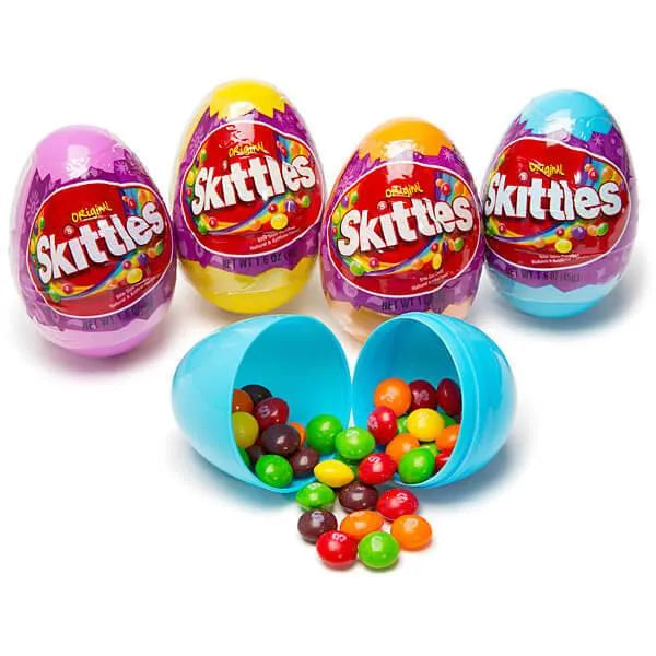 Skittles Candy Filled Plastic Easter Eggs: 12-Piece Display – Candy ...