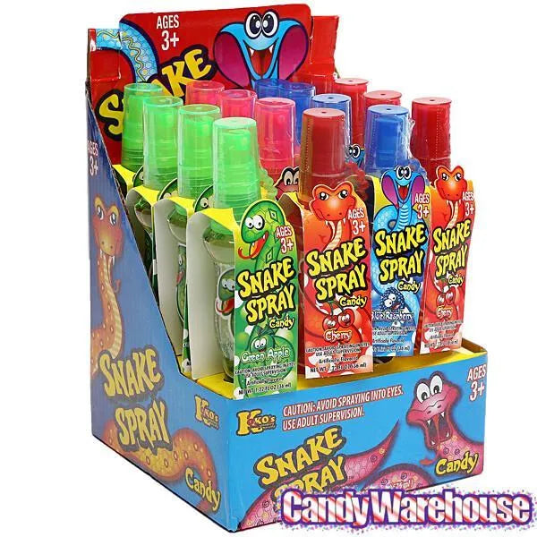 Snake Spray Candy Dispensers: 16-Piece Display – Candy Warehouse