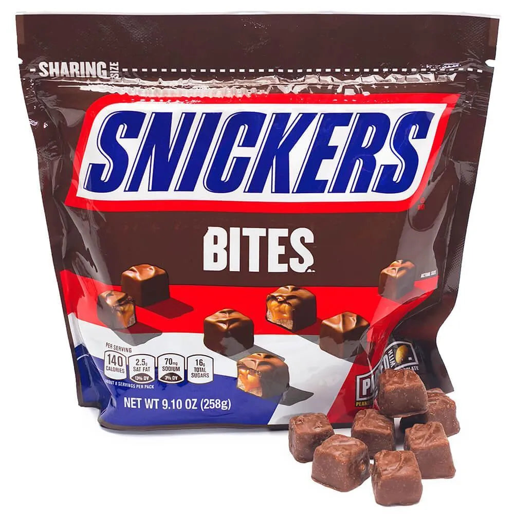 Snickers Bites Candy: 9.1-Ounce Bag | Candy Warehouse