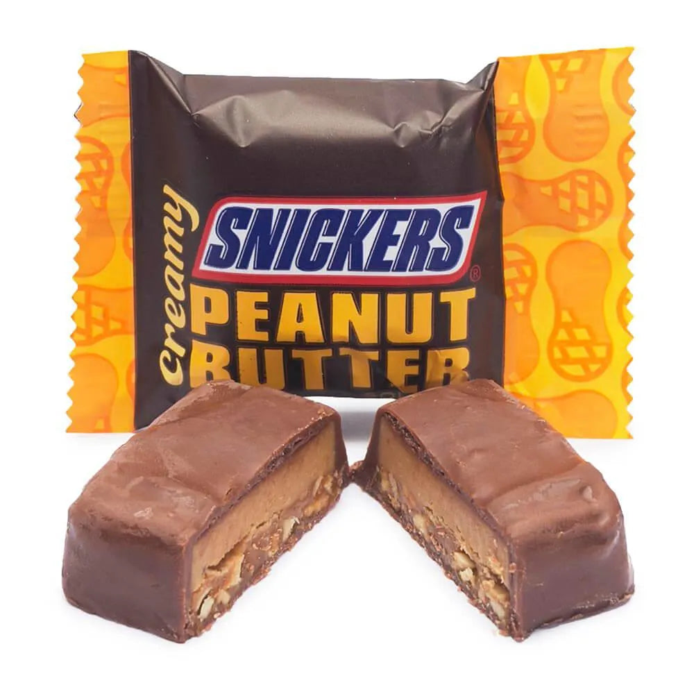 Snickers Creamy Peanut Butter Fun Size Candy Squares: 7.7-Ounce Bag ...