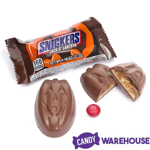 Snickers Halloween Pumpkin Candy Bars: 24-Piece Box | Candy Warehouse