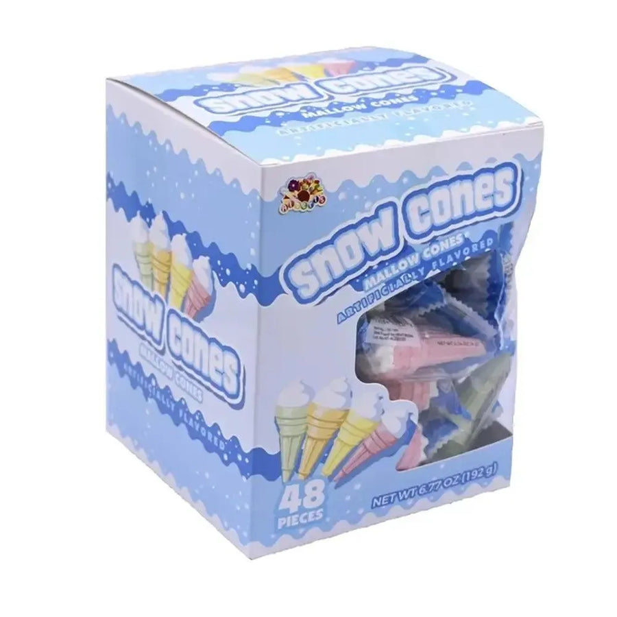 Snow Cones Mallow Cones: 48-Piece Box | Candy Warehouse