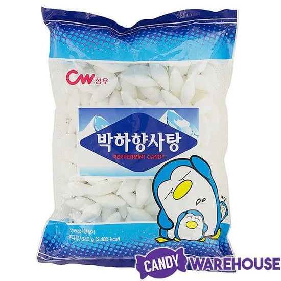 Snow Diamonds Peppermint White Hard Candy: 1.4LB Bag | Candy Warehouse