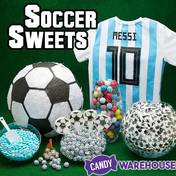 Soccer Ball Hard Candy Lollipops: 12-Piece Pack | Candy Warehouse