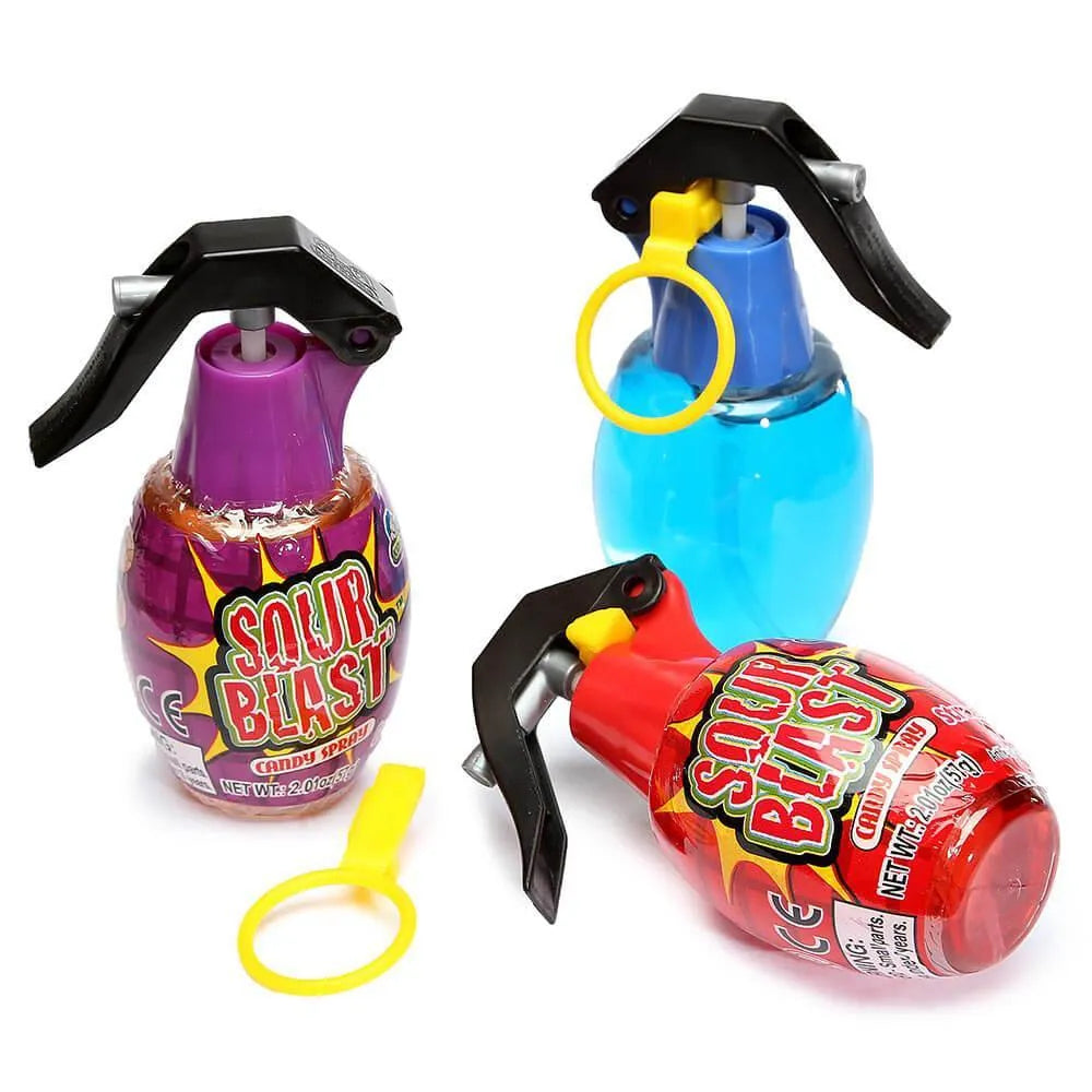 Sour Blast Candy Spray Grenade Dispensers: 12-Piece Box – Candy Warehouse